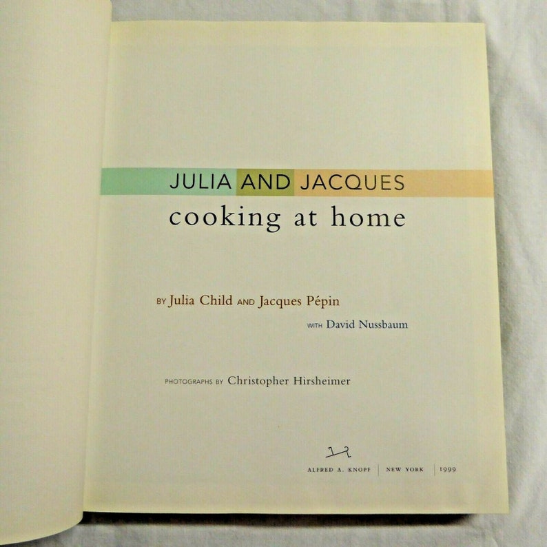 Julia Child and Jacques Pepin Cooking at Home Cookbook 1st Edition 1999 ...