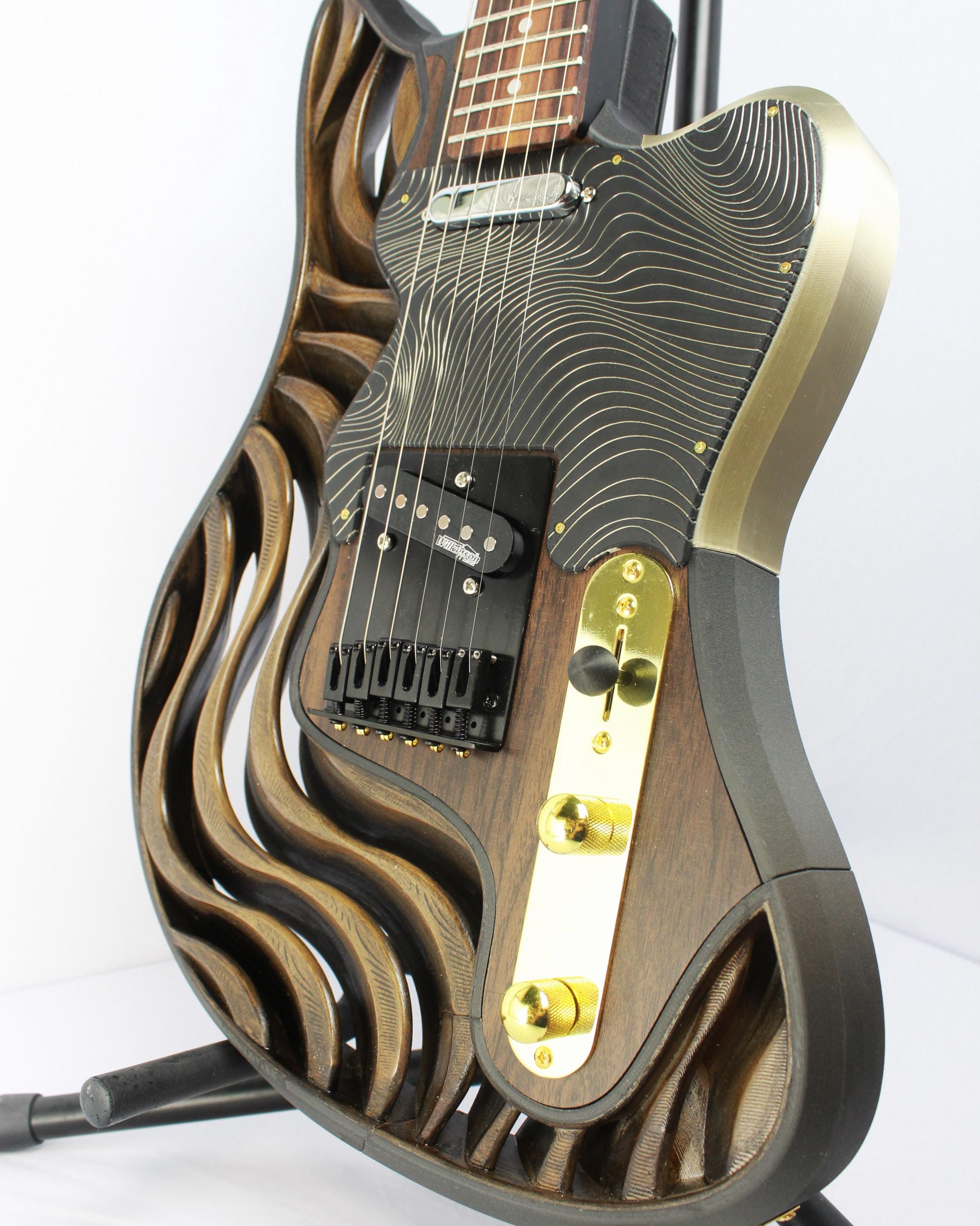 The "kennedy" - A Custom Offset Electric Guitar: Carbon Fiber, Wood, 3D ...