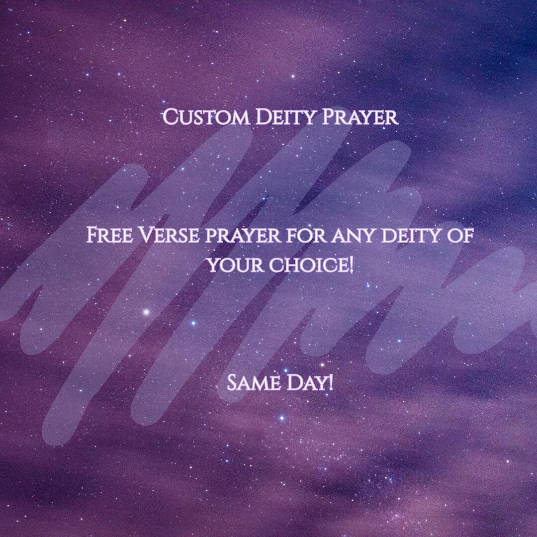 Custom Prayers for Your Deities - Etsy