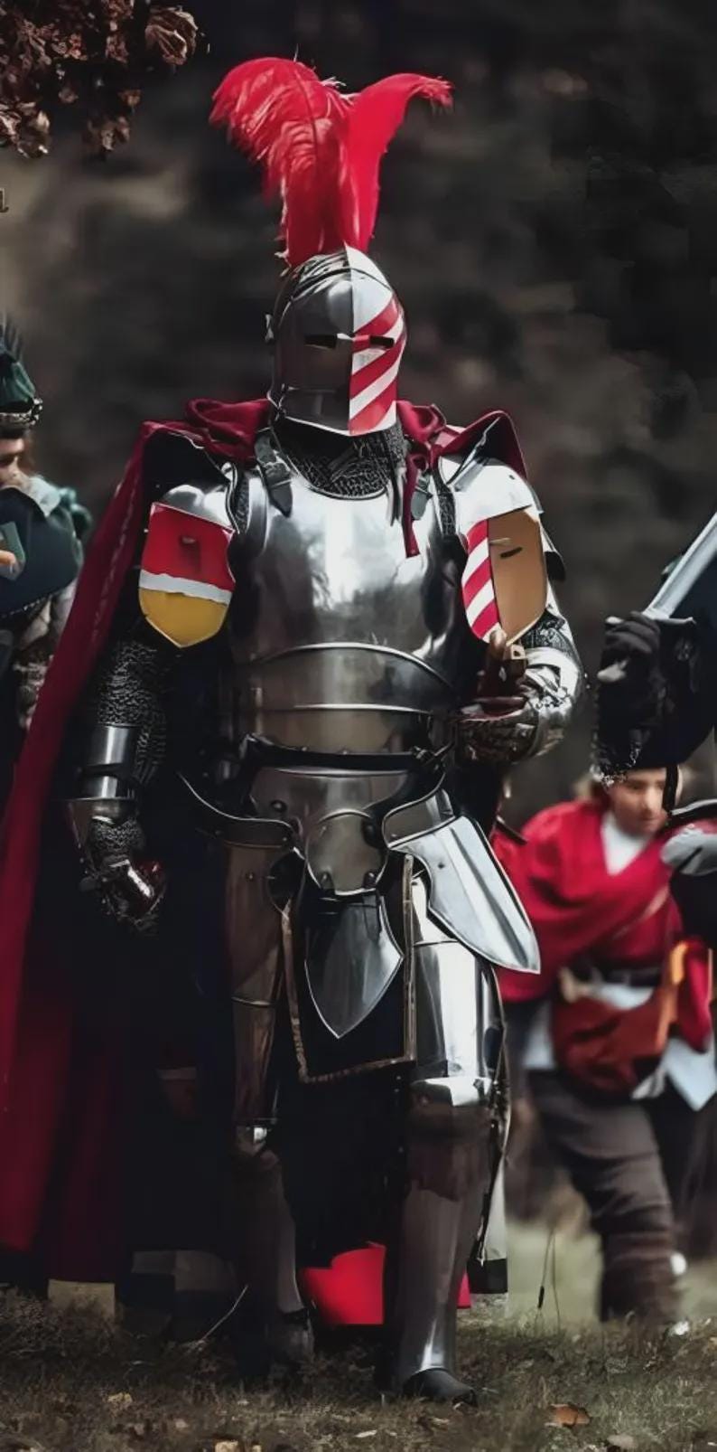 Royal Knight Full Armor Set ~ Mild Steel Barbuta, LARP Cosplay Costume ...