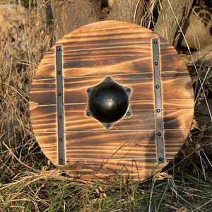 Norse Wooden Viking Shield – Medieval Warrior Decor - Etsy