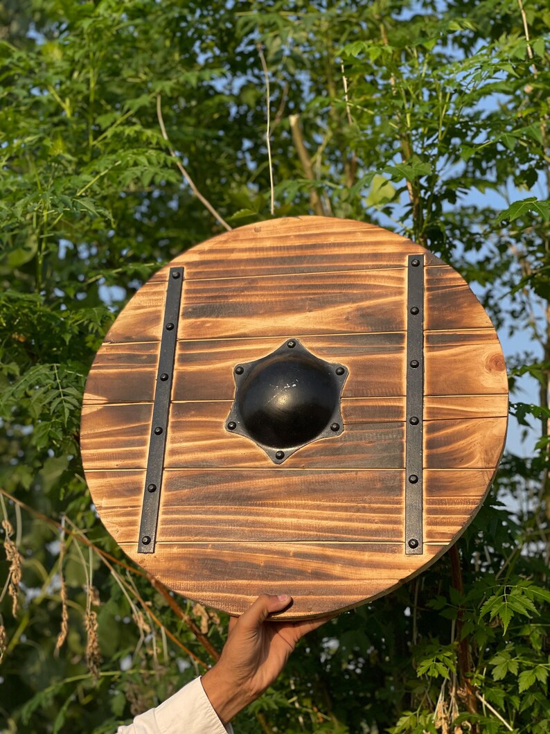 Norse Wooden Viking Shield – Medieval Warrior Decor - Etsy