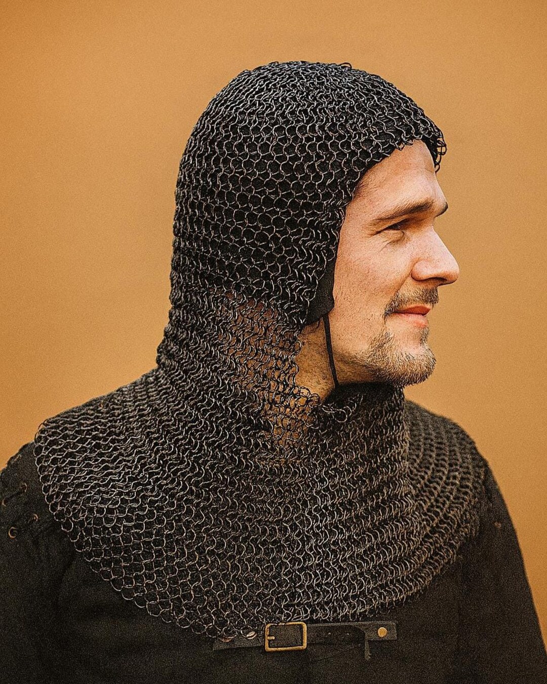 Medieval Black Steel Chainmail ~ Sca Armor, Fantasy Armor ~ Larp Armor ...