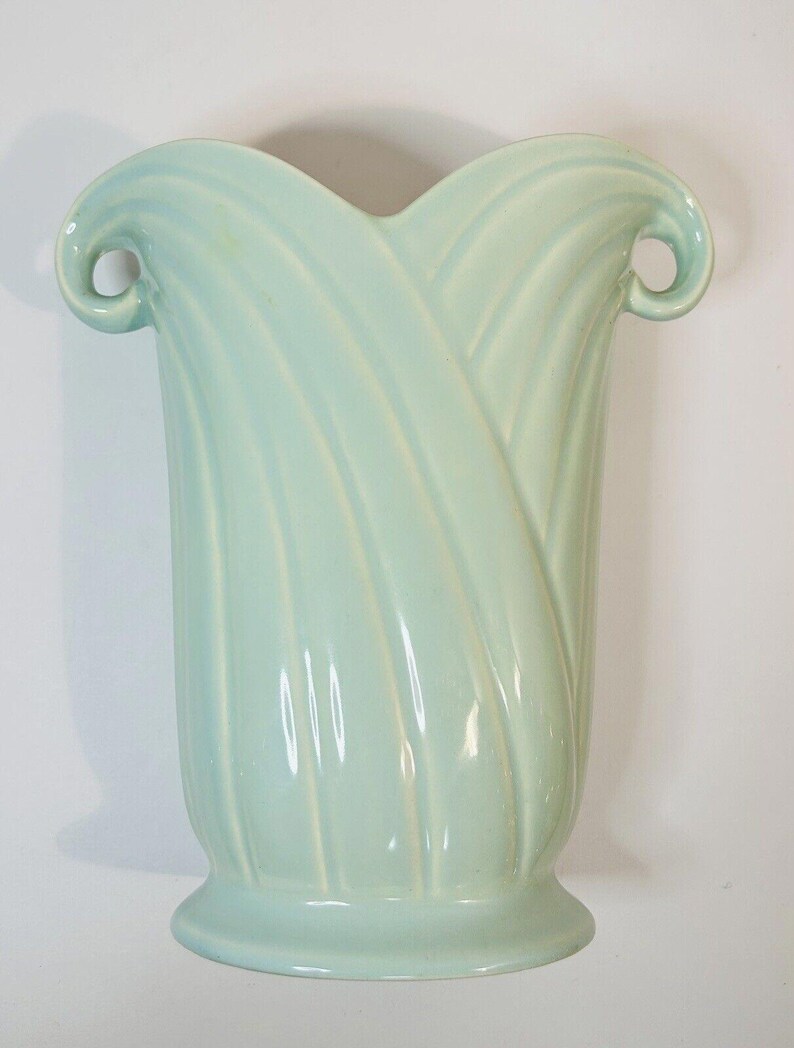 Vintage Crown Devon A119 Art Deco Vase Teal Seafoam Green 7.5” - Etsy