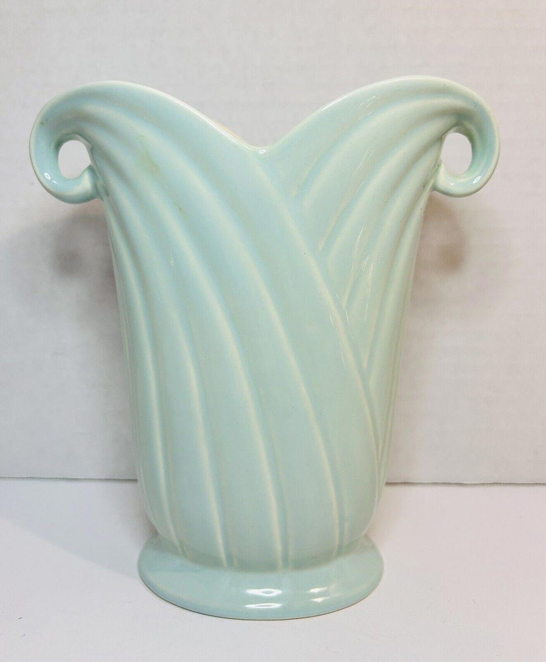 Vintage Crown Devon A119 Art Deco Vase Teal Seafoam Green 7.5” - Etsy