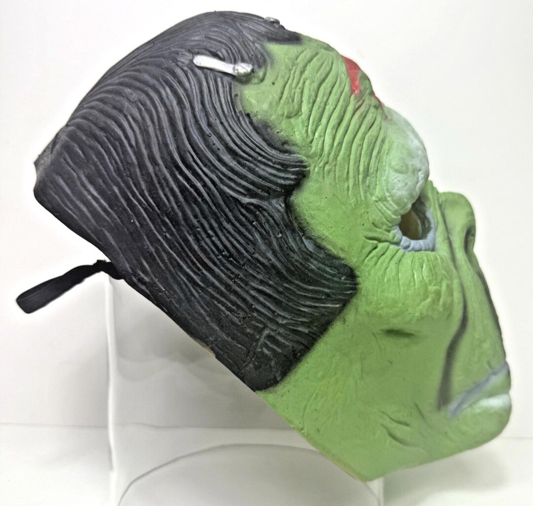 VTG Frankenstein Rubber Halloween Mask Paper Magic Group? Take One? 90s ...