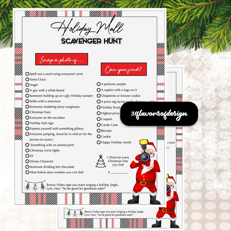 Christmas Scavenger Hunt - Etsy