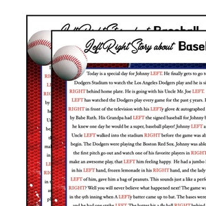 Baseball Party Game | Left Right Story | Pass the Present Game, Left ...