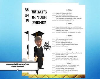 Graduation Party Game-whats in Your Phone custom Download - Etsy