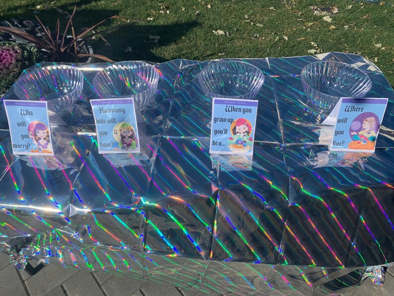 Girls Birthday Party Game Fortune Teller Game 4 Tent Cards - Etsy