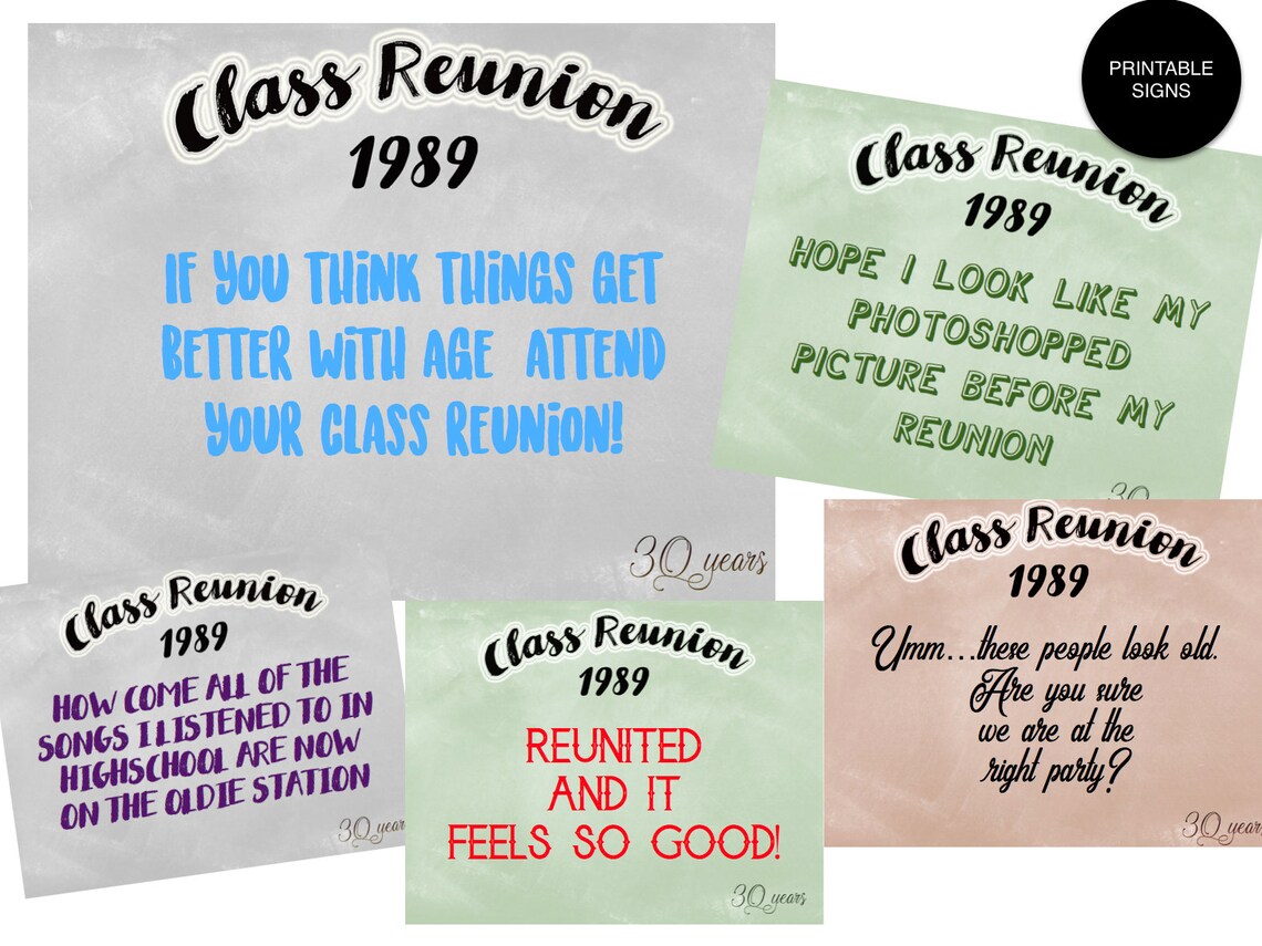 Class Reunion | Digital Downloads | Printable Posters | CLASS REUNON ...