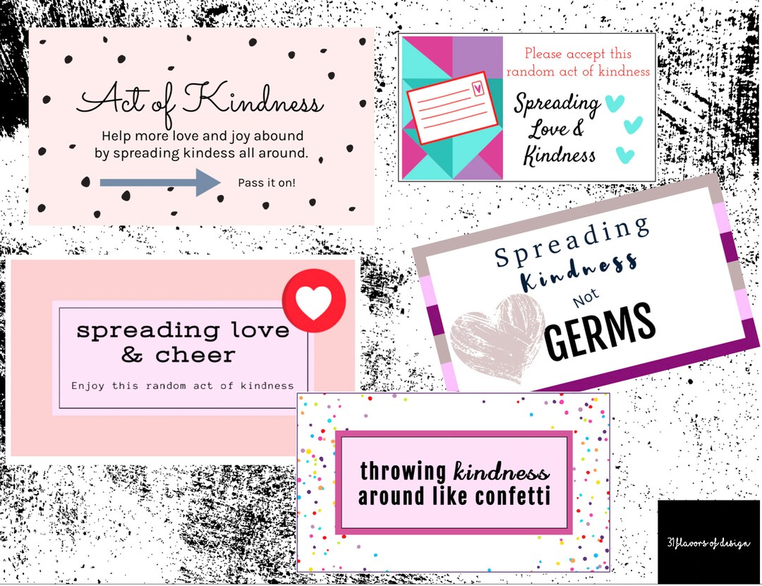 Spreading Love & Cheer Random Acts of Kindness Valentines Spreading ...