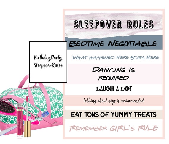 Sleepover Sign