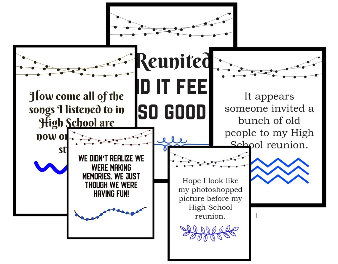 Class Reunion Digital Downloads Printable Posters | Etsy