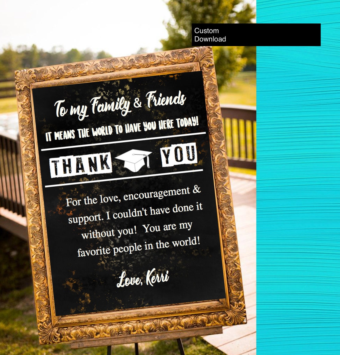 Graduation Party Sign Custom Download Print & Frame - Etsy