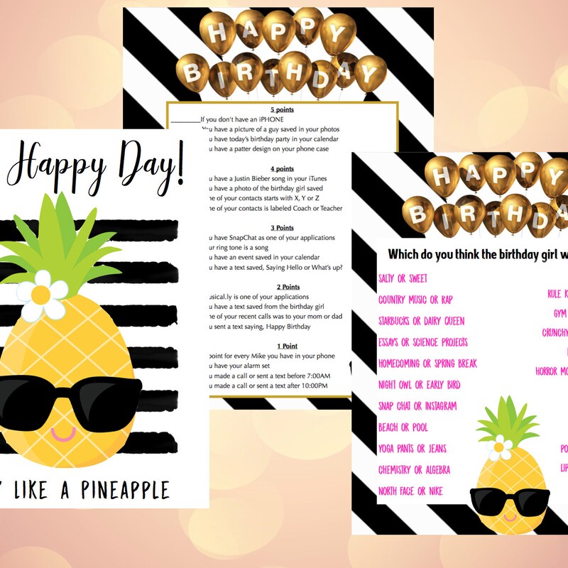 Pineapple Birthday - Etsy