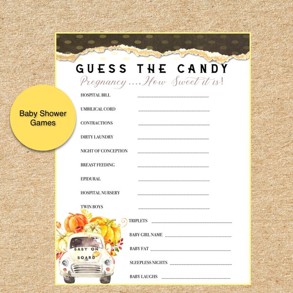 Guess the Candy Bar - Etsy