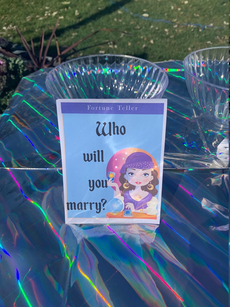 Girls Birthday Party Game Fortune Teller Game 4 Tent Cards - Etsy