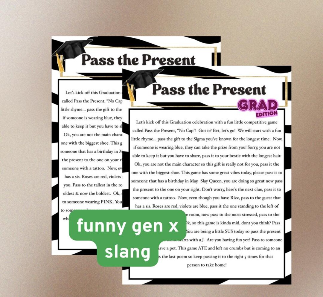 Graduation Party Game | Graduation | Pass the Present Game Graduation ...