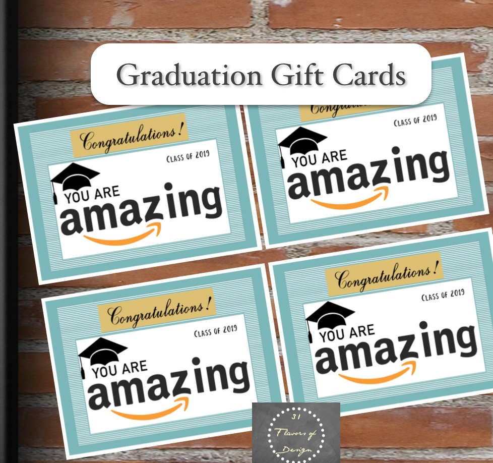 Graduation Gift Card Amazon Gift Card Download Template | Etsy