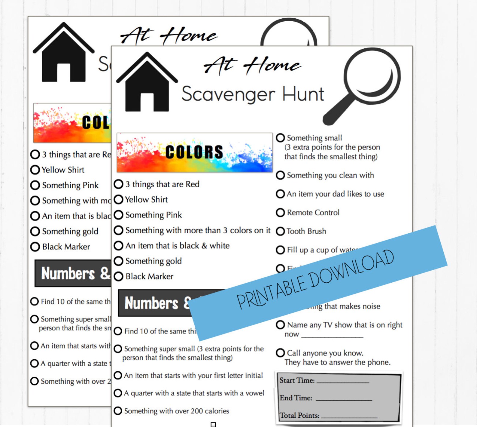 At Home Scavenger Hunt Game Play With Family or Friends - Etsy