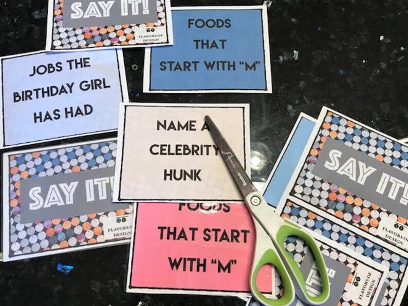 Birthday Party Trivia Game Cards Download 32 cards | Etsy