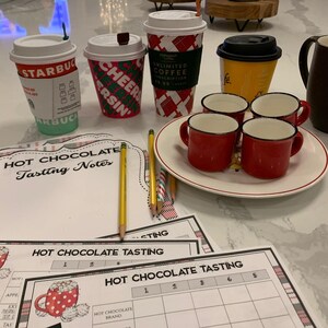 Hot Chocolate Tasting Score Card INSTANT DOWNLOAD | Family Tasting ...