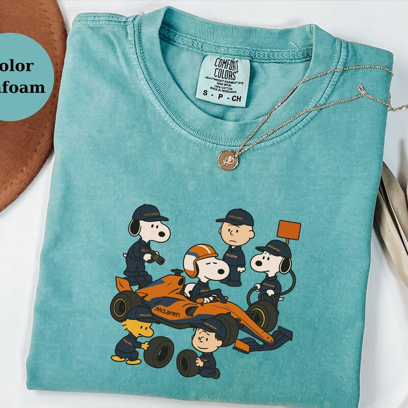 Snoopy F1 Tshirt - Etsy UK