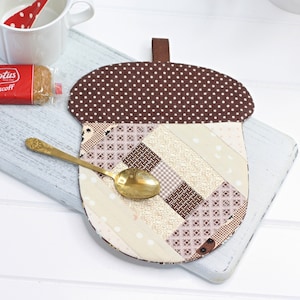 Patchwork Acorn Coaster Mug Rug PDF Sewing Pattern - Etsy