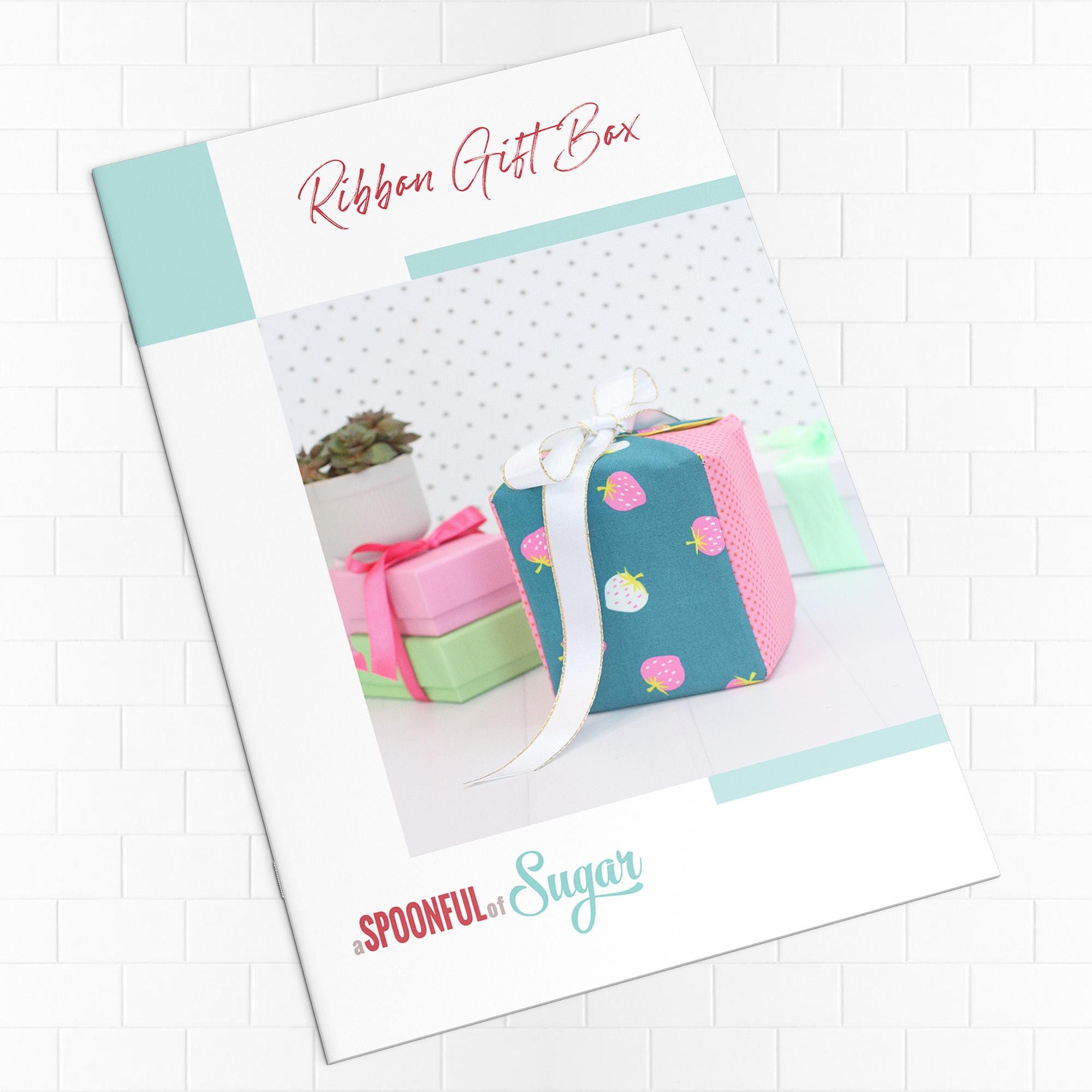 Ribbon Gift Box PDF Sewing Pattern, Fabric Gift Box, Handmade Fabric ...