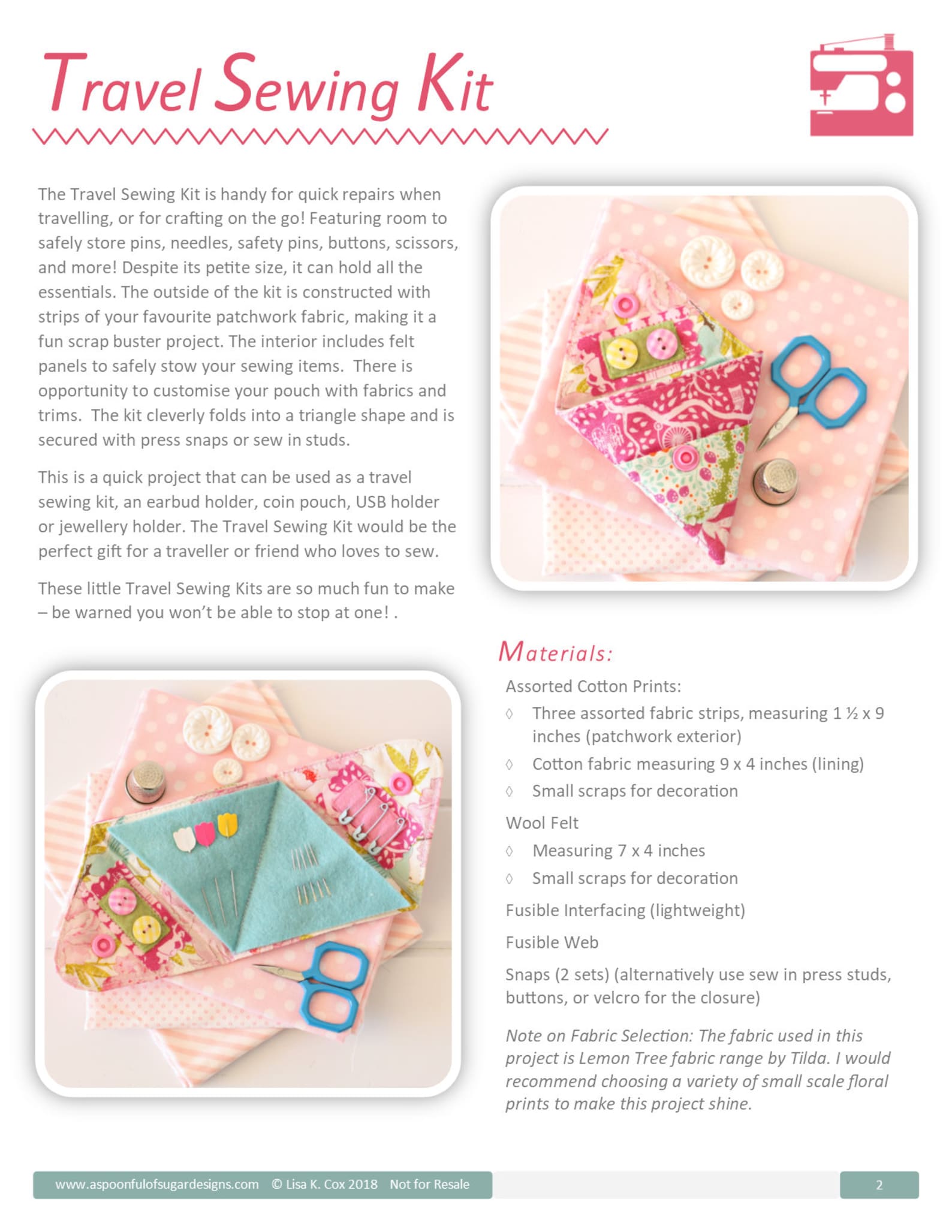 Travel Sewing Kit PDF Sewing Pattern - Etsy