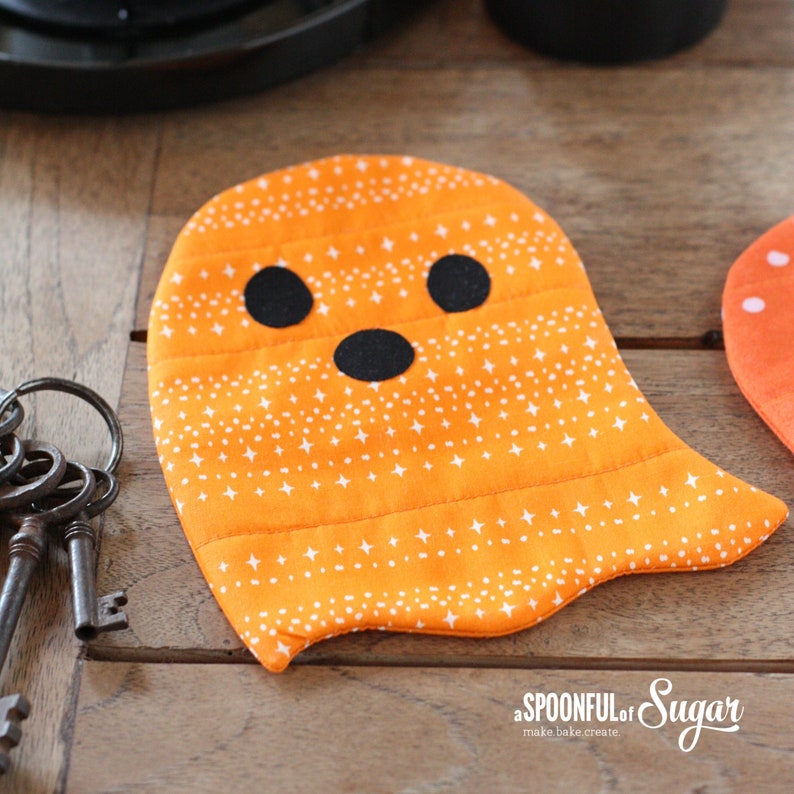 Ghoster Coaster PDF Sewing Pattern; Halloween Decor; Spooky Mug Rug ...