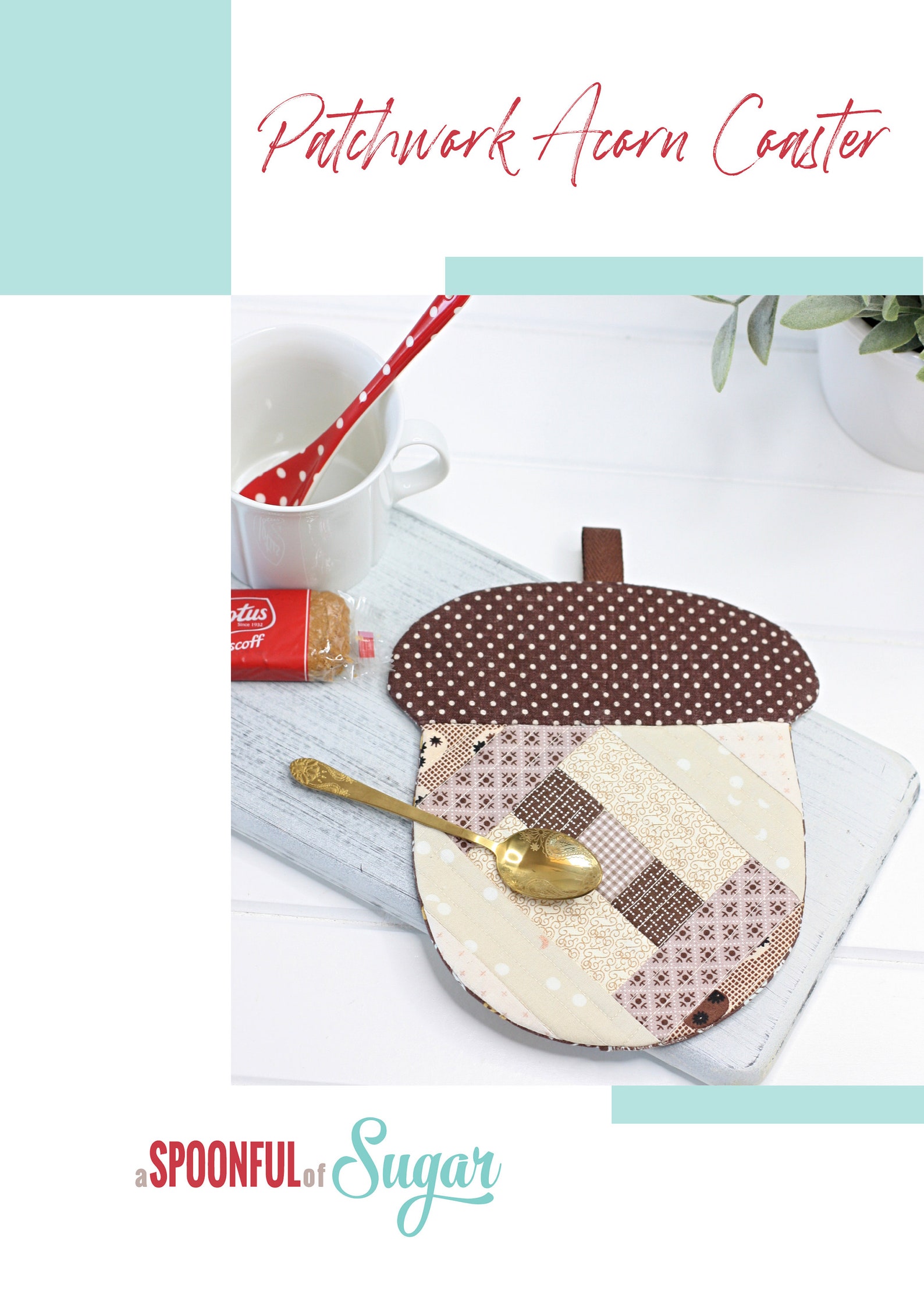 Patchwork Acorn Coaster Mug Rug PDF Sewing Pattern - Etsy