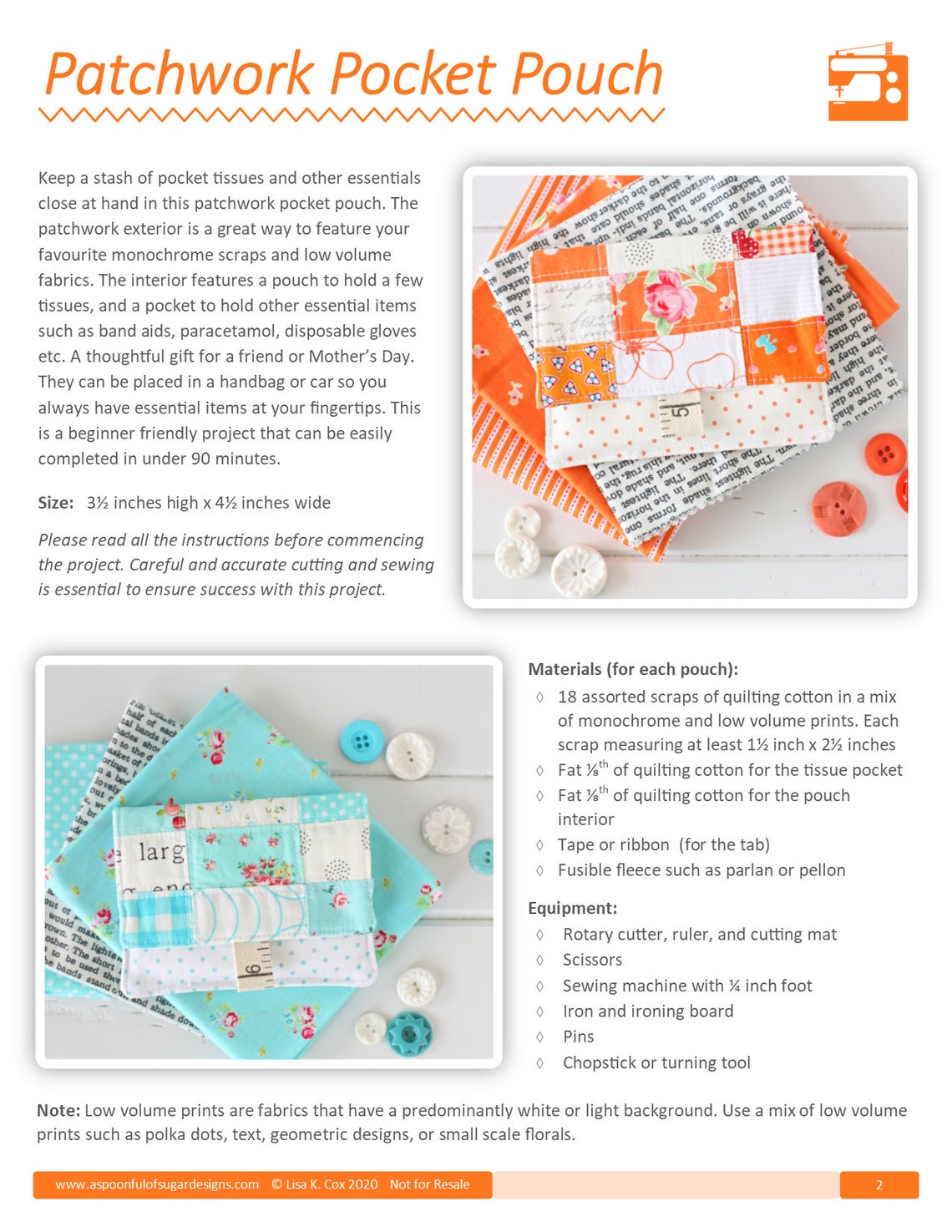 Patchwork Pocket Pouch PDF Sewing Pattern - Etsy