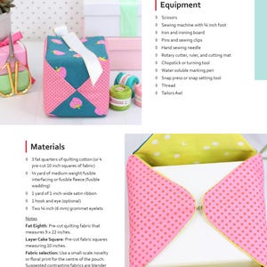 Ribbon Gift Box PDF Sewing Pattern, Fabric Gift Box, Handmade Fabric ...