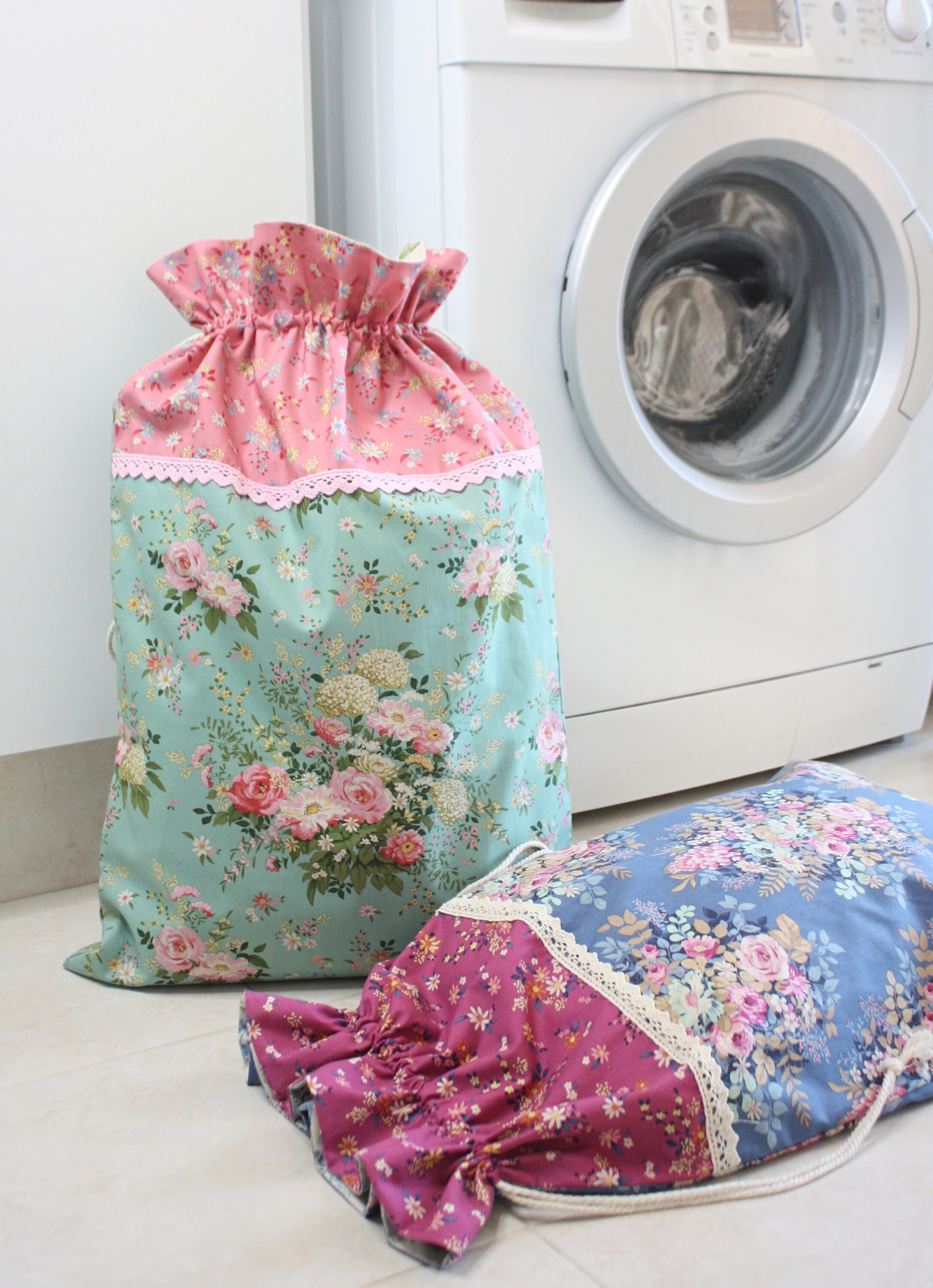 Classic Laundry Bag PDF Sewing Pattern; Large Drawstring Bag ...