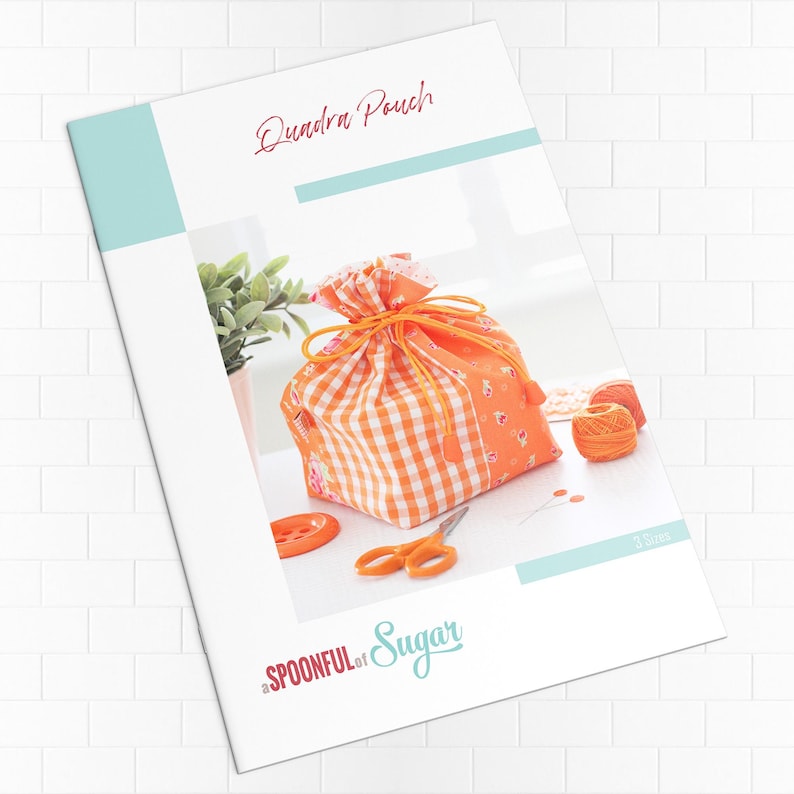 Quadra Pouch Sewing Pattern – Drawstring Bag in 3 Sizes – PDF Pattern ...