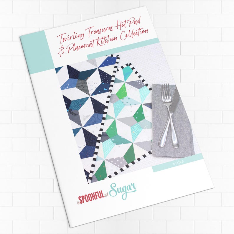 Twirling Treasures Hot Pad & Placemat Sewing Pattern – Insulated Trivet ...