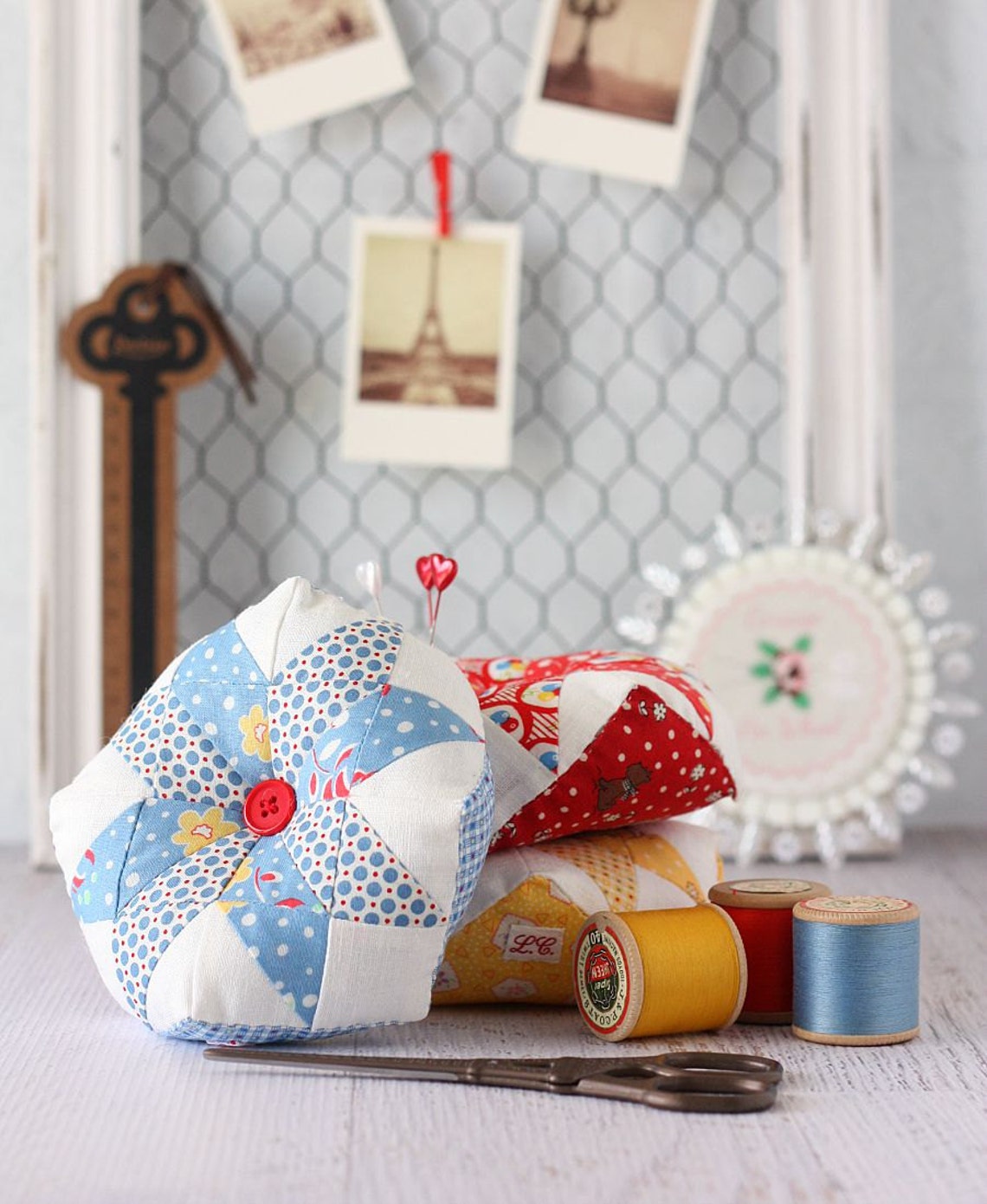 Scrappy Star Pincushion PDF Sewing Pattern | Etsy