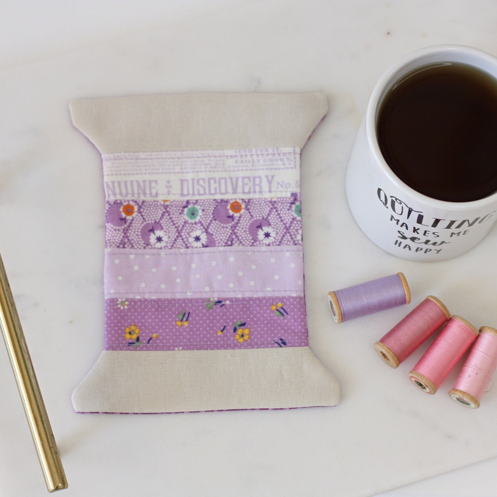 Cotton Reel Coaster Mug Rug PDF Sewing Pattern - Etsy