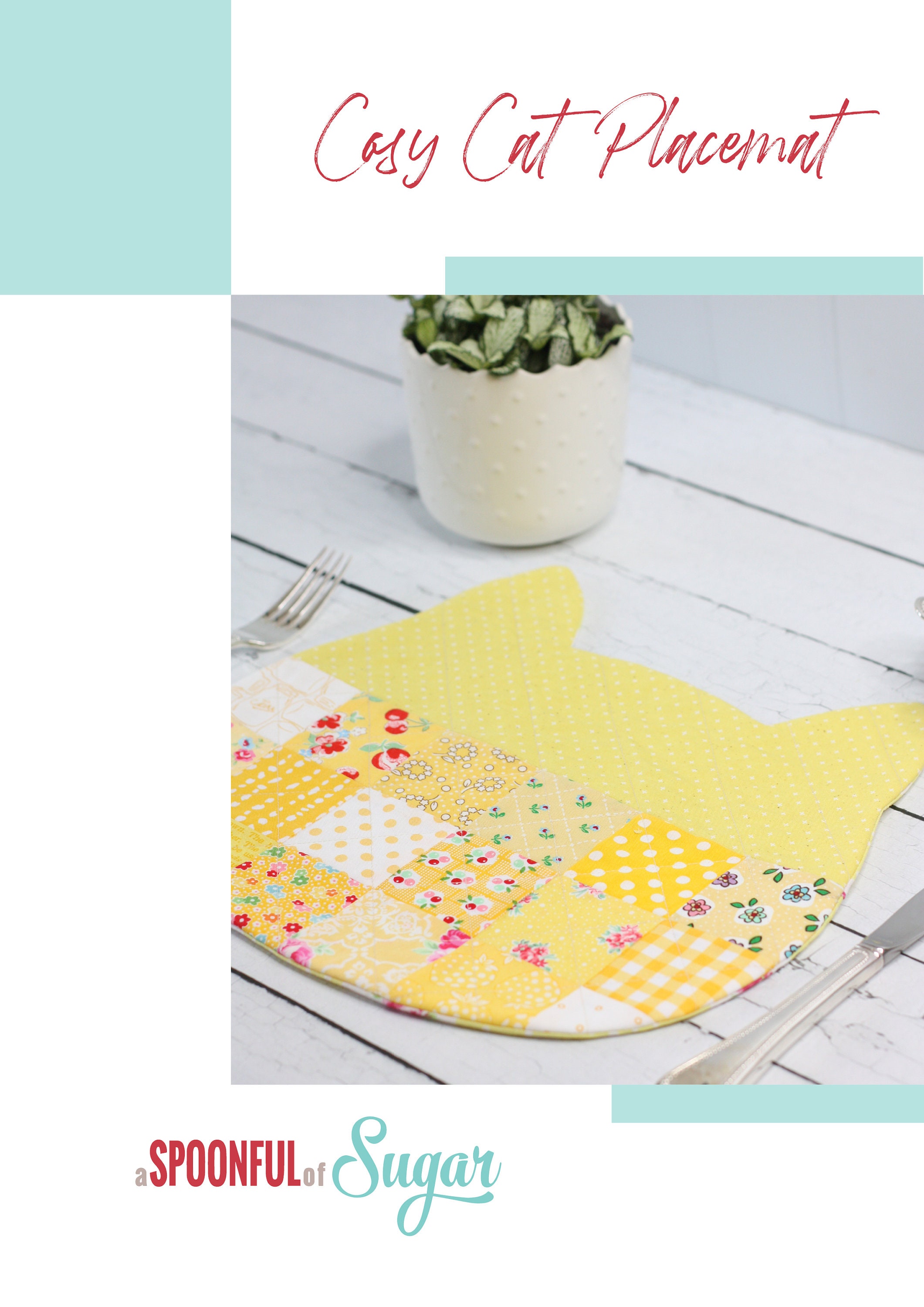 Cosy Cat Placemat PDF Sewing Pattern - Etsy Australia