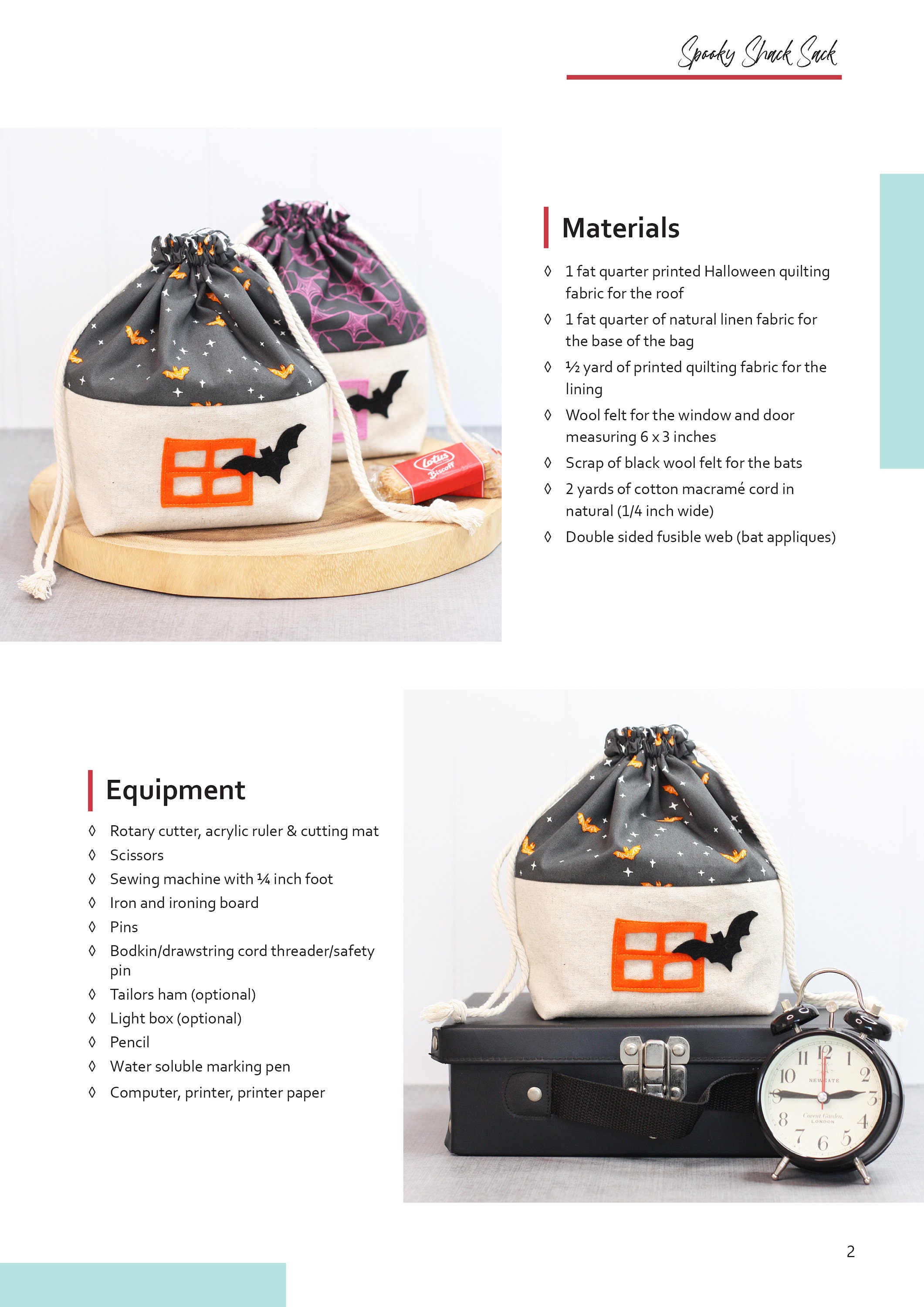 Spooky Shack Sack PDF Sewing Pattern - Etsy