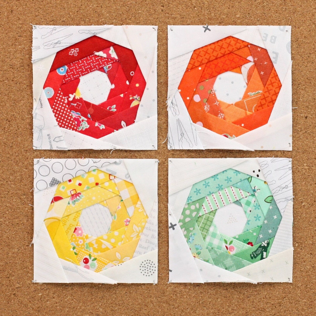 Spinning Log Cabin Foundation Paper Piecing Quilt Block PDF Pattern ...