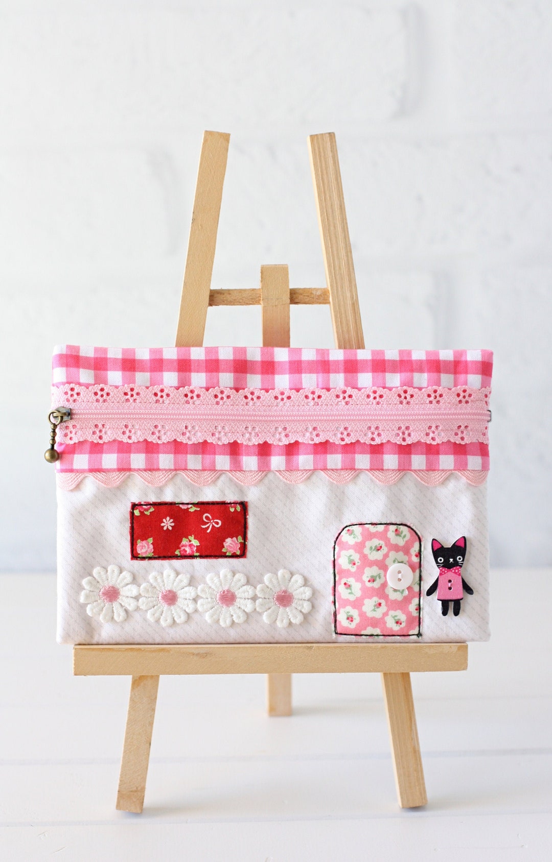 Zippered House Pouch PDF Sewing Pattern; House Shaped Pouch; Beginner ...