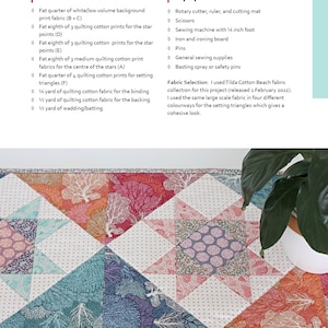 Star Table Runner PDF Sewing Pattern; Quilted Table Runner; Modern ...