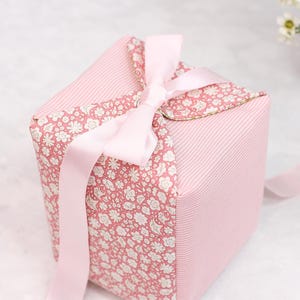 Ribbon Gift Box PDF Sewing Pattern, Fabric Gift Box, Handmade Fabric ...