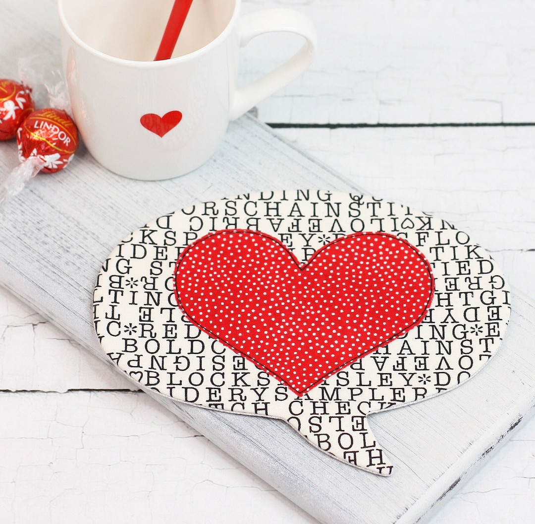 Sweet Talk Mugrug Coaster Sewing Pattern - Etsy