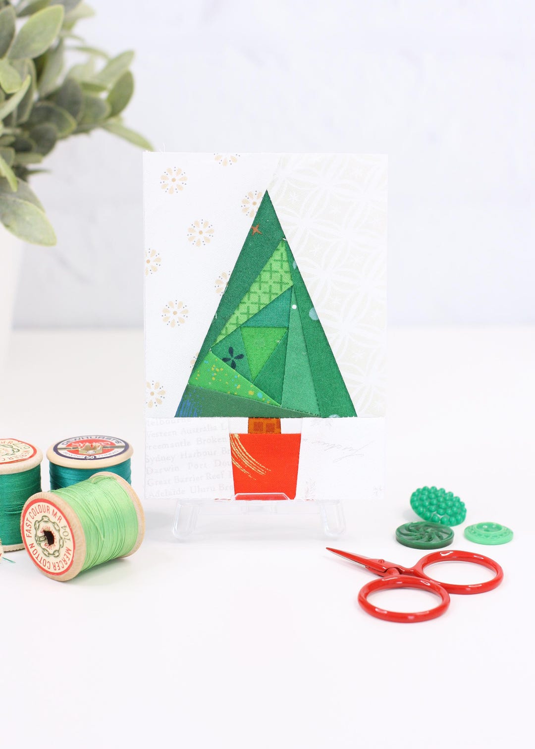 Tree in a Pot Foundation Paper Piecing Quilt Block PDF Pattern, FPP 5 ...