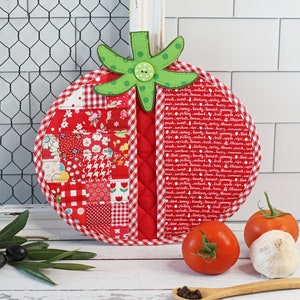 Tomato Pot Holder PDF Sewing Pattern; Farmhouse Style Tomato Hot Pad ...