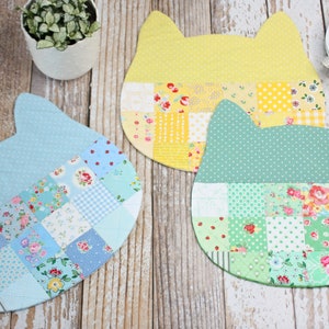 Cosy Cat Placemat PDF Sewing Pattern; Cat Lover Gift; Cat Food Mat; Pet ...